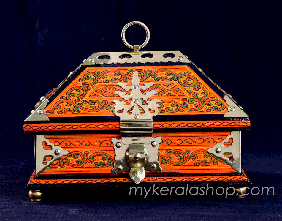 Nettur Petti ( Orange Color ) - Hand painted – MyKeralaShop